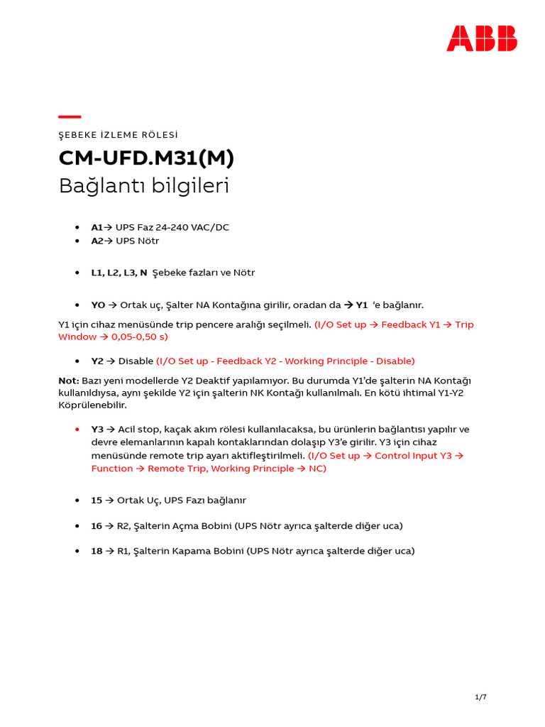 21 - CM-UFD.M31 (M) Baglanti Bilgileri Ve Devre Semalari - 2 | PDF