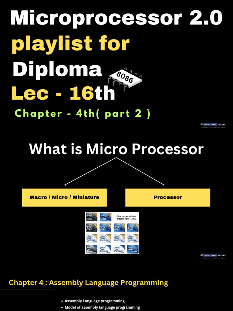 Mic 16th Lecture | PDF | Assembly Language | Computer Program