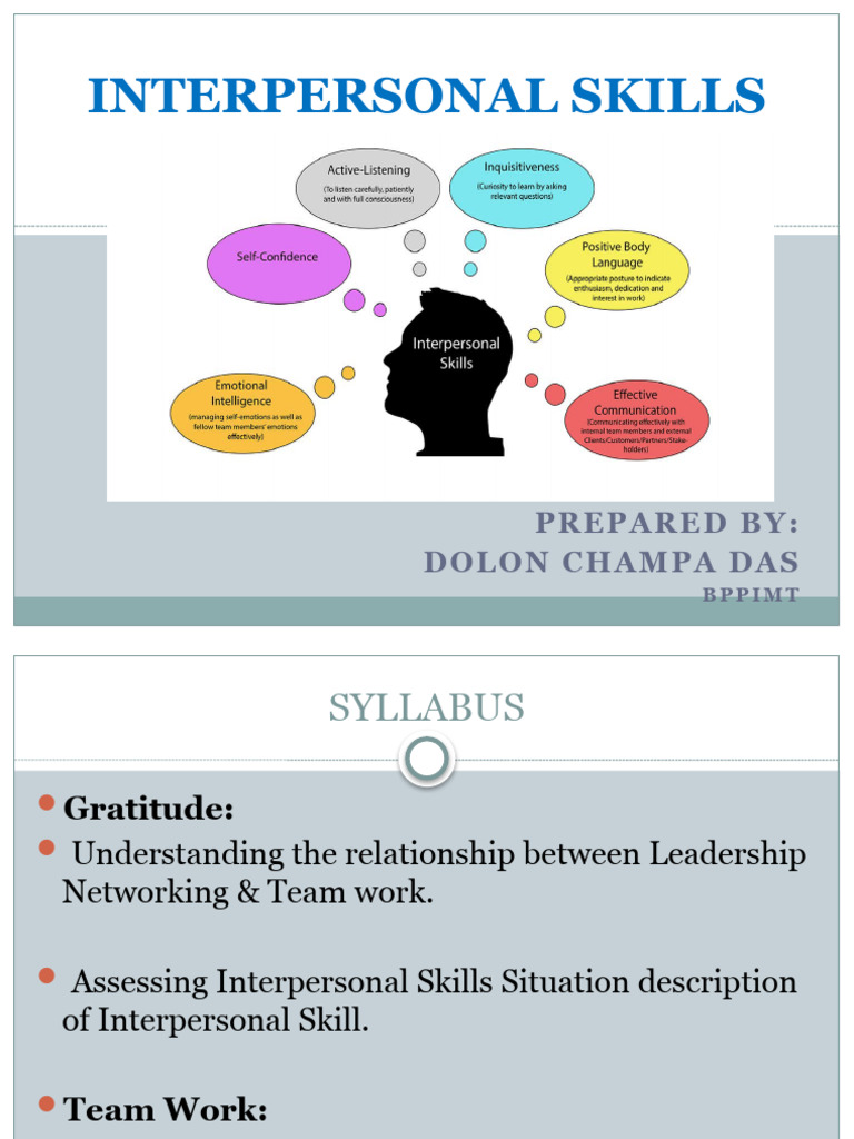 Interpersonal Skills | PDF | Leadership | Interpersonal Communication
