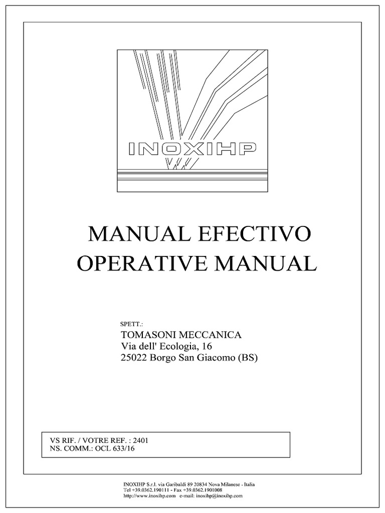 Operative Manual - Spa | PDF | Bomba | Agua