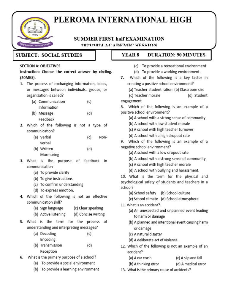 Soc. Stud 8 | PDF | Communication
