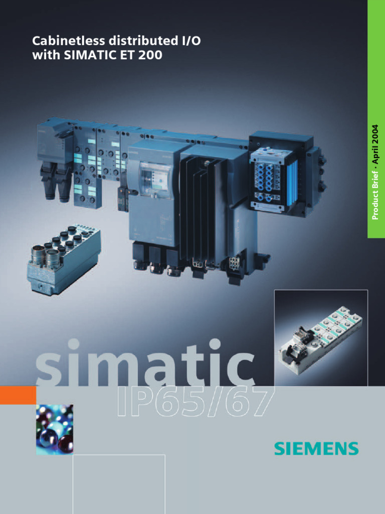 Cabinetless Distributed IO With SIMATIC ET200 - Product Brief | PDF ...