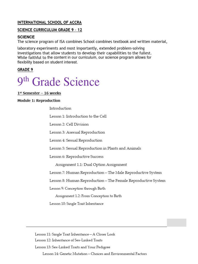 Science Curriculum | PDF | Force | Waves