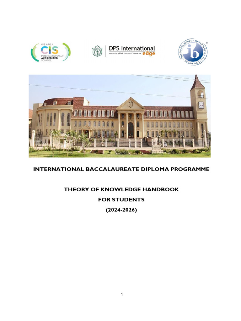 Dpsi Tok Handbook 2024-2026 | PDF | Knowledge | Cognition