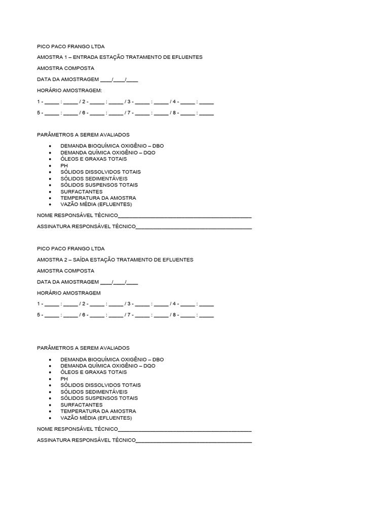 Coleta Amostras Pico Paco | PDF | Geociências | Materiais transparentes