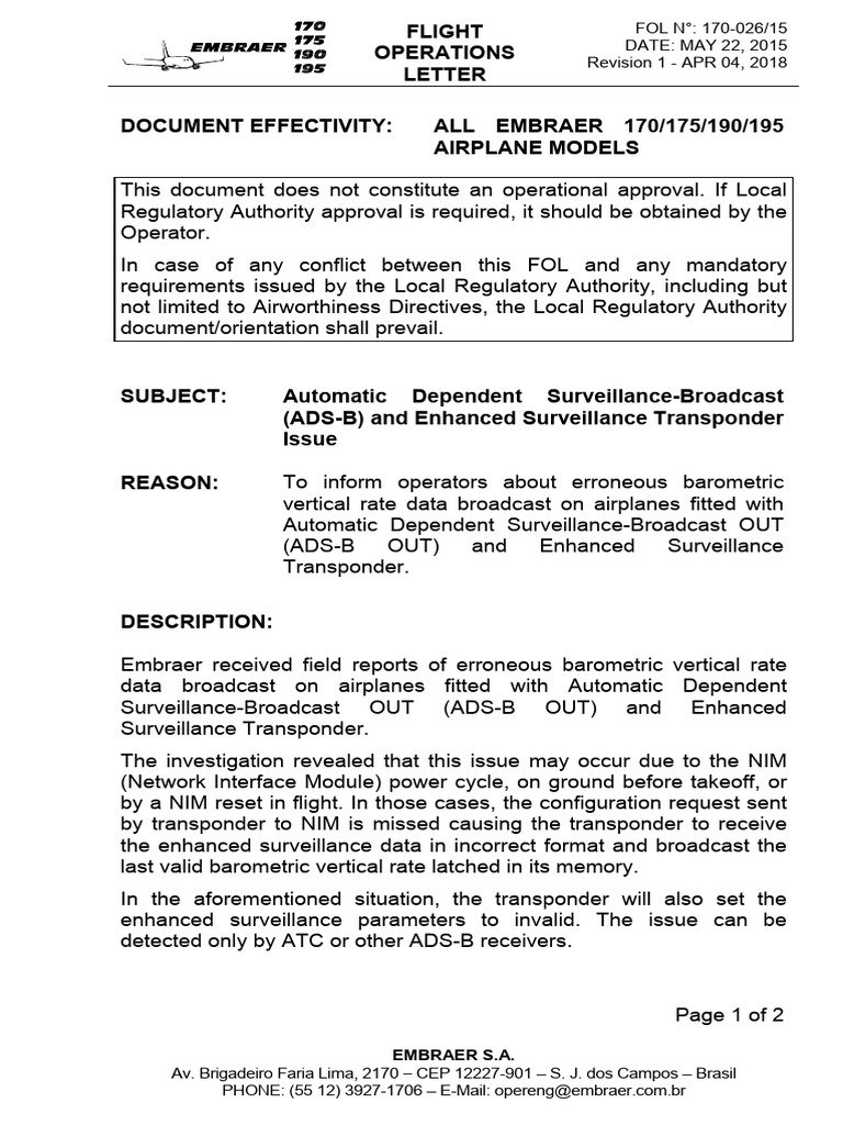 Automatic Dependent Surveillance-Broadcast | PDF | Aviation Safety | Computing