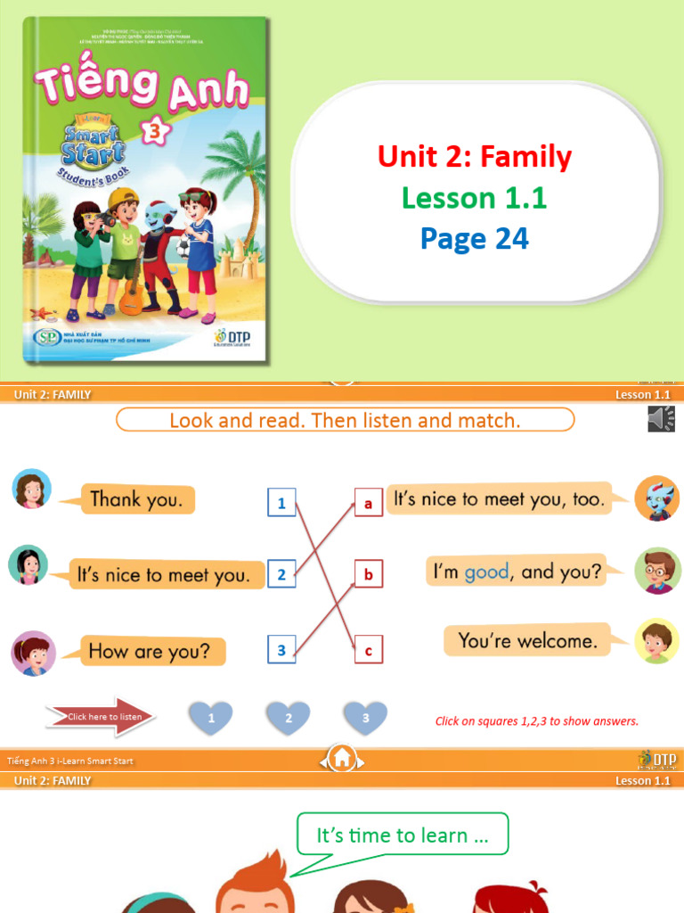 PPT anh 3 Smart Start Unit 2 - Lesson 1 | PDF