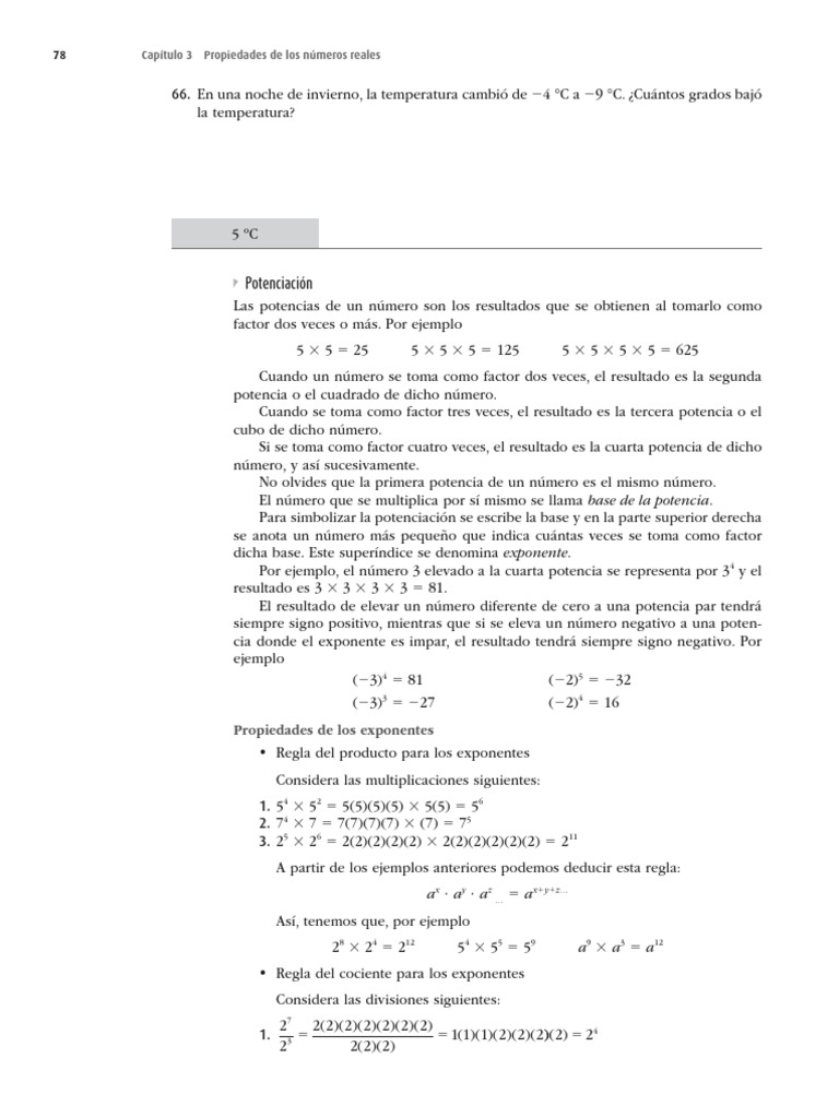 Potenciación | PDF | Exponenciación | Multiplicación