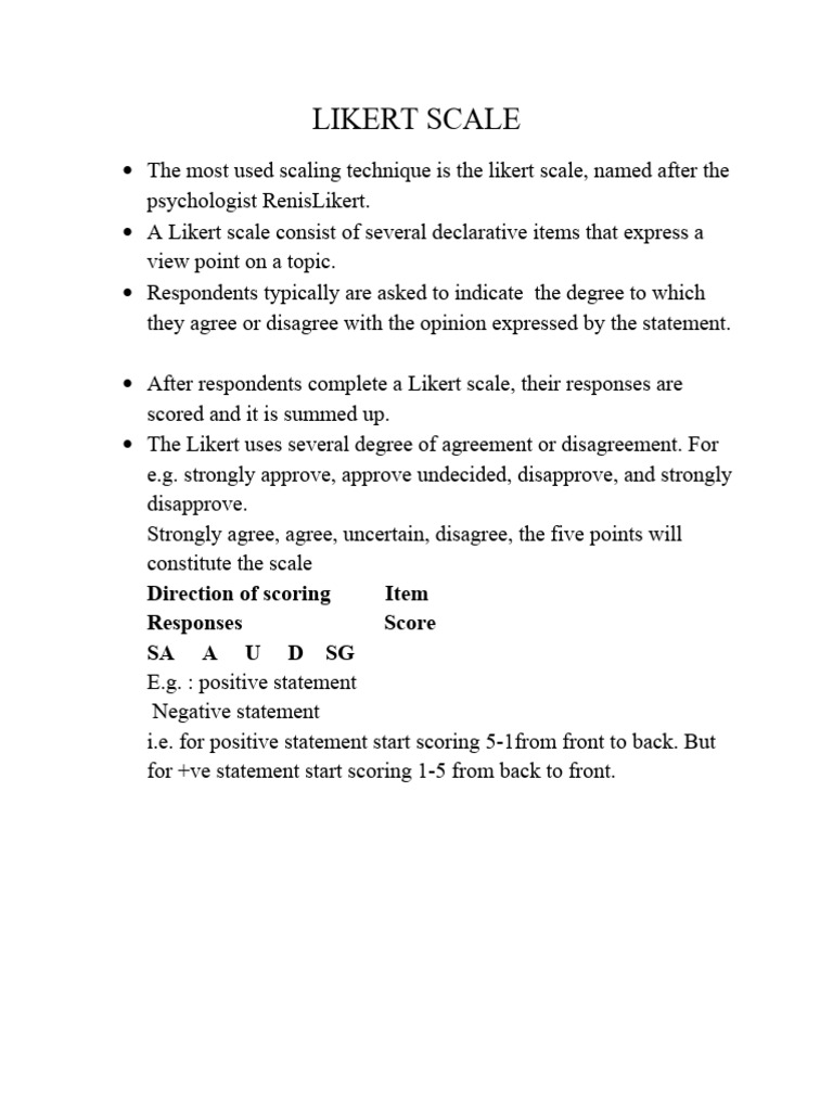 29 Likert Scale | PDF | Likert Scale | Psychology