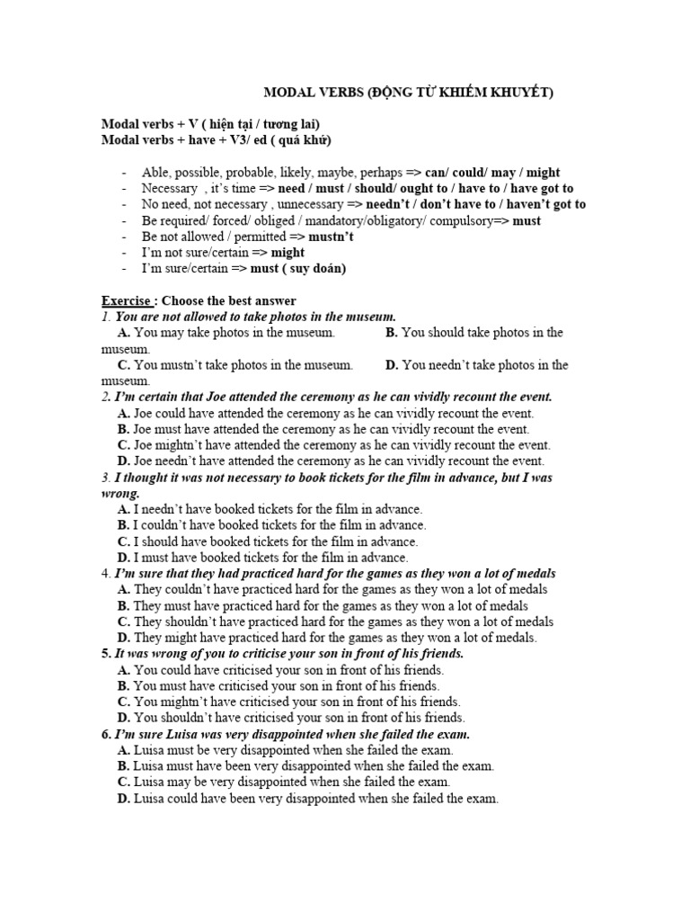 6, MODAL VERBS 2 | PDF