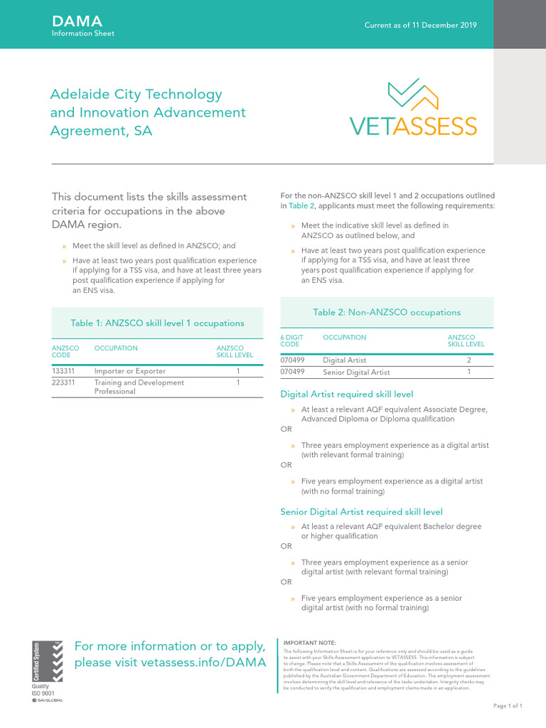 DAMA-Occupation_List | PDF