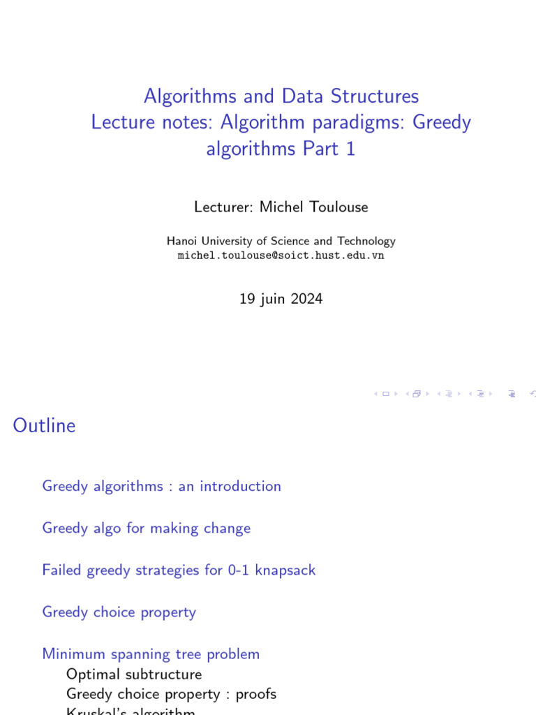 Greedy Algorithms 2024 Part 1 | PDF | Combinatorics | Graph Theory Greedy Algorithms 2024 Part 1 | PDF | Combinatorics | Graph Theory