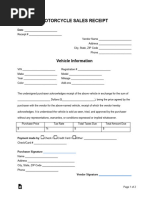 Motorcycle Sales Receipt Template | PDF | Law