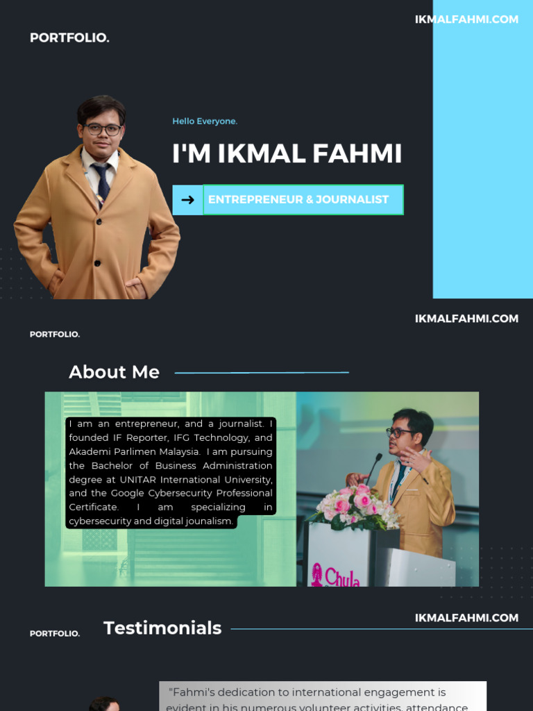 Portfolio - Muhammad Ikmal Fahmi Bin Che Mohamood (Ikmal Fahmi) | PDF | Economies