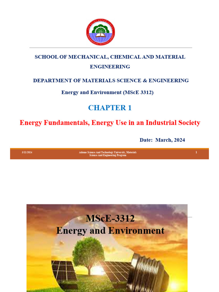 CH 1 Energy Fundamentals, Energy Use in An Industrial Society | PDF | Electromagnetic Radiation ...