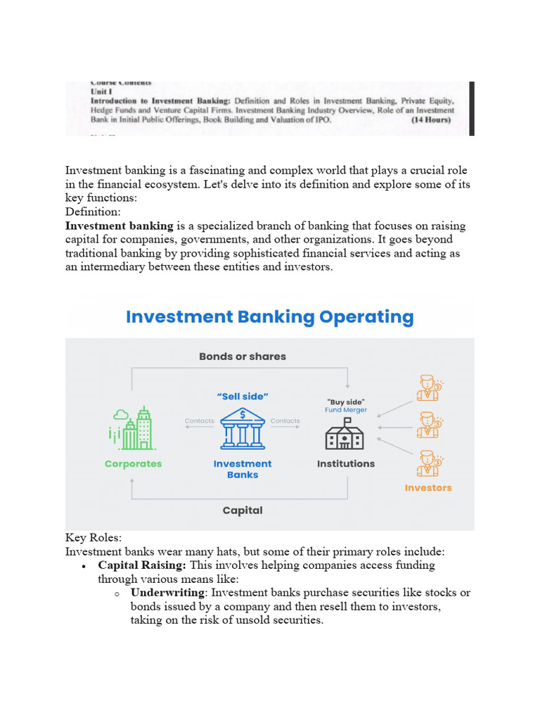 Investment Banking Notes | PDF | Valuation (Finance) | Discounted Cash Flow