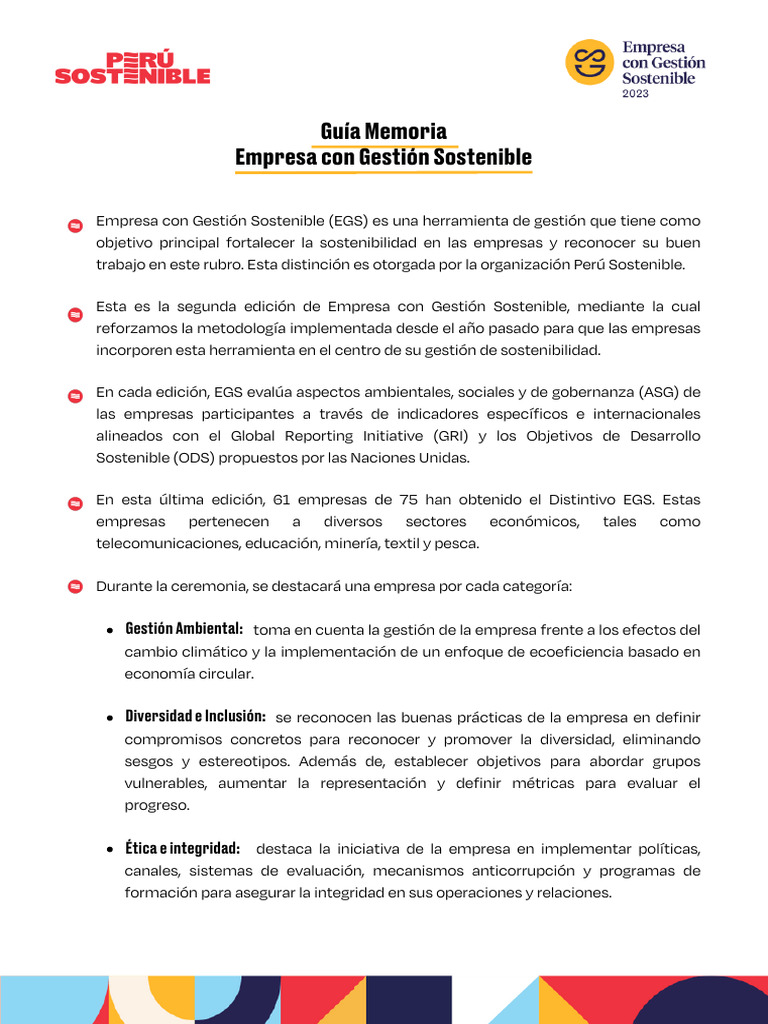 Guía Memoria EGS 2023 | PDF | Sustentabilidad | Business
