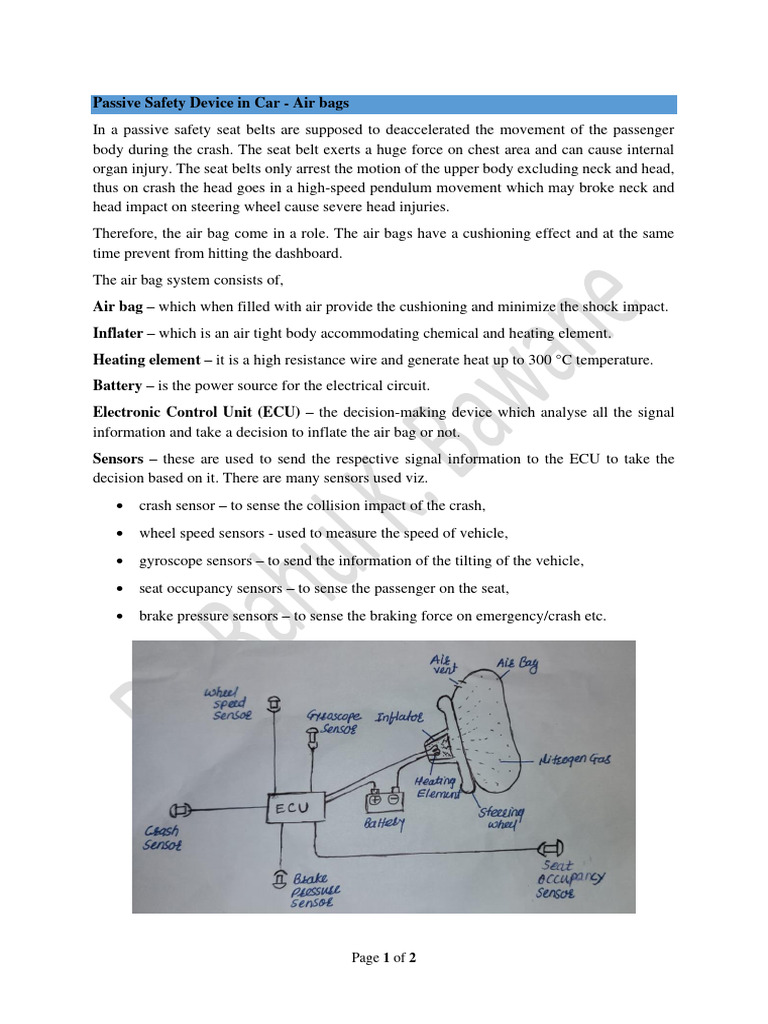 SME Notes - Air Bag | PDF