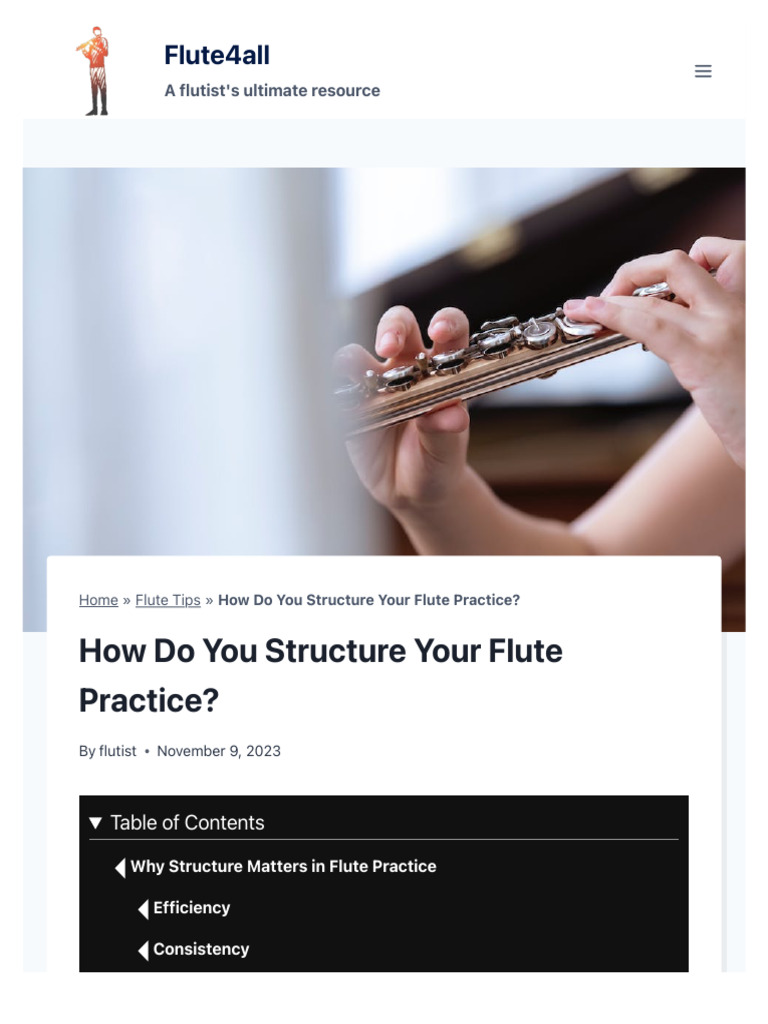 Structuring Your Flute Practice | PDF | Flute | Musicology