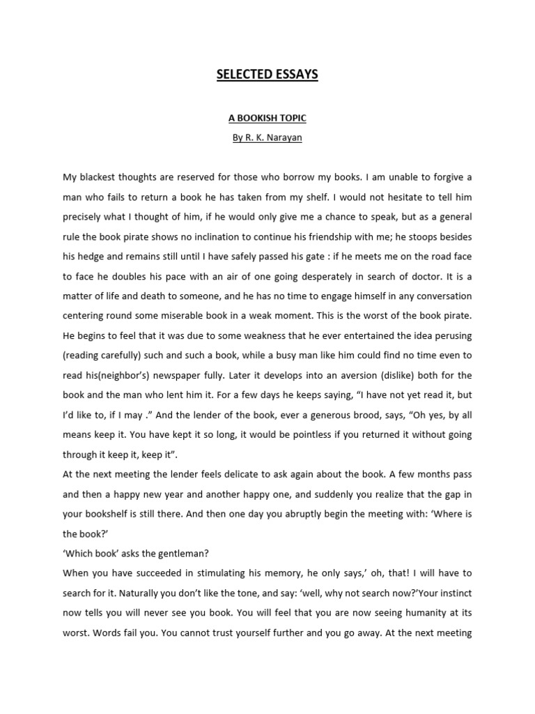 A Bookish Topic | PDF