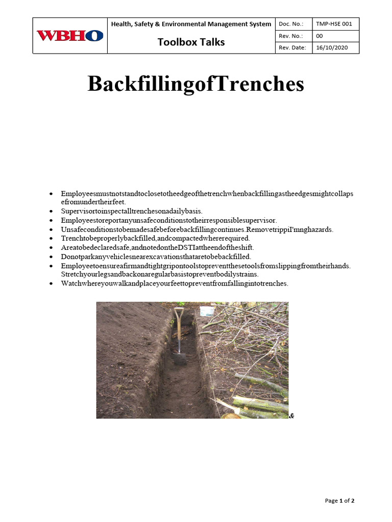 007 - Backfilling of Trenches | PDF | Technology & Engineering