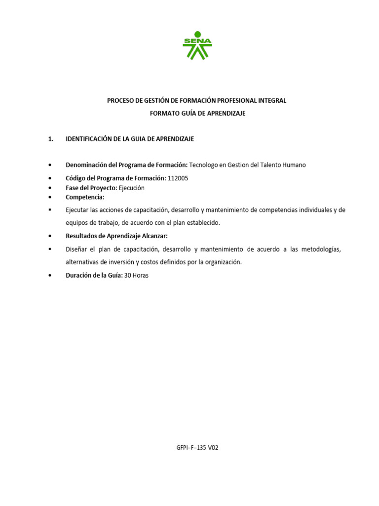 Disenar El Plan De Capacitacion Pdf Aprendizaje Gestión De