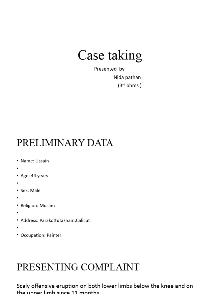 Case Taking | PDF | Edema | Physical Examination