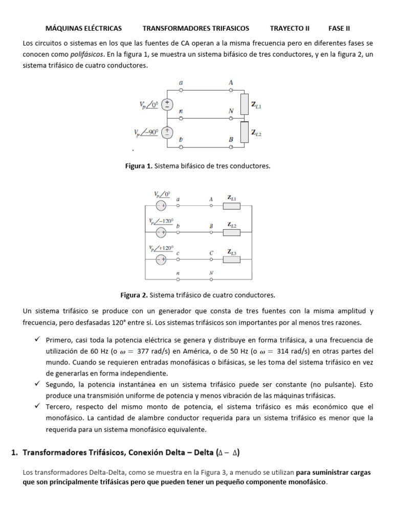 Transformadores o Circuitos Trifásicos | PDF | Transformador | Energia electrica