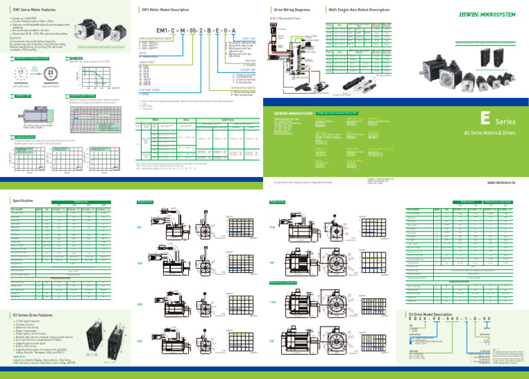 E Servo Motor Brochure (EN) | PDF | Electric Motor | Servomechanism