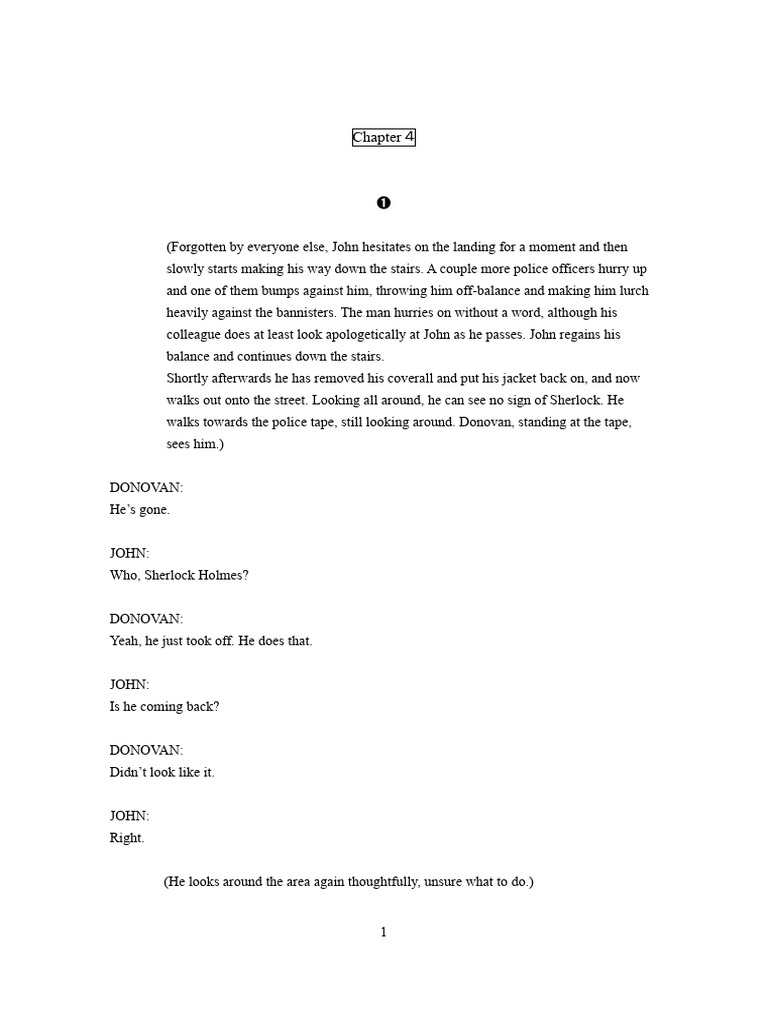 Chapter Sherlock A Study in Pink-Transcript | PDF