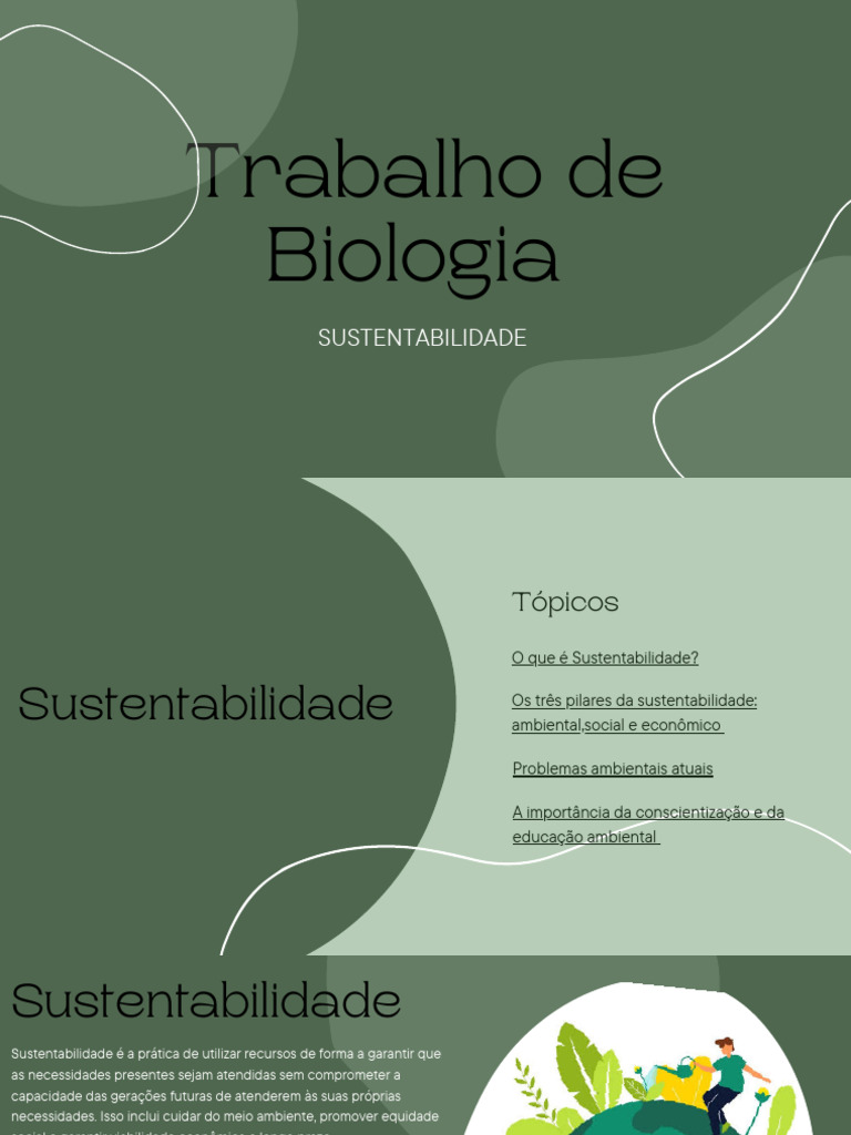 Os Três Pilares da Sustentabilidade | PDF | Sustentabilidade | Ambiente natural