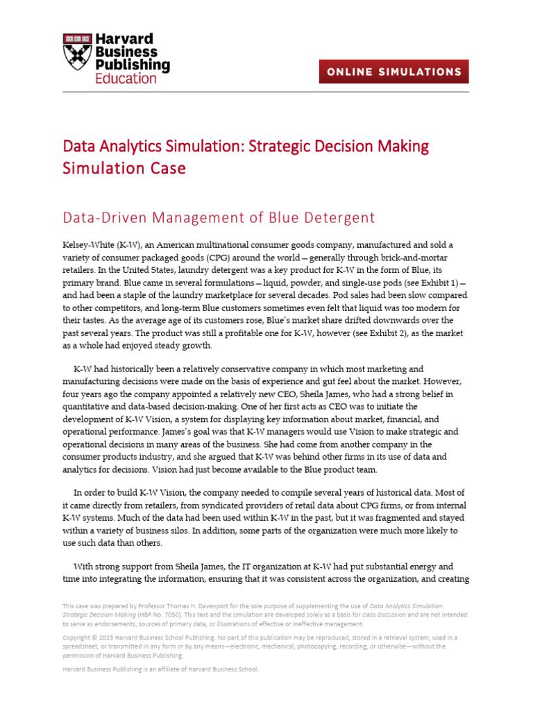 HBP DataAnalytics Case Generic | PDF | Brand | Retail