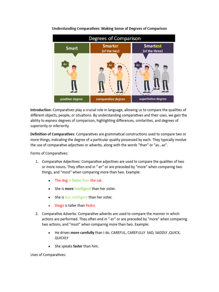 Understanding Comparatives | PDF | Adjective | Adverb