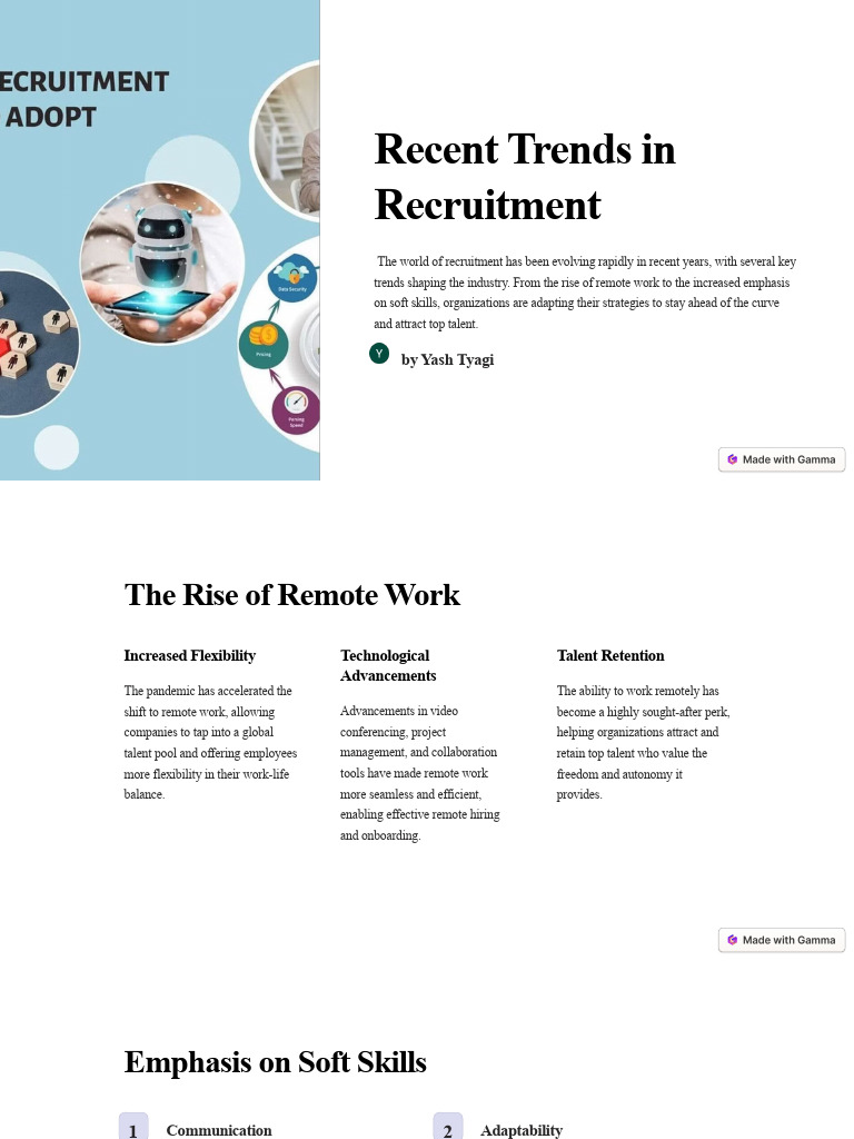 Recent Trends in Recruitment | PDF | Recruitment | Social Psychology