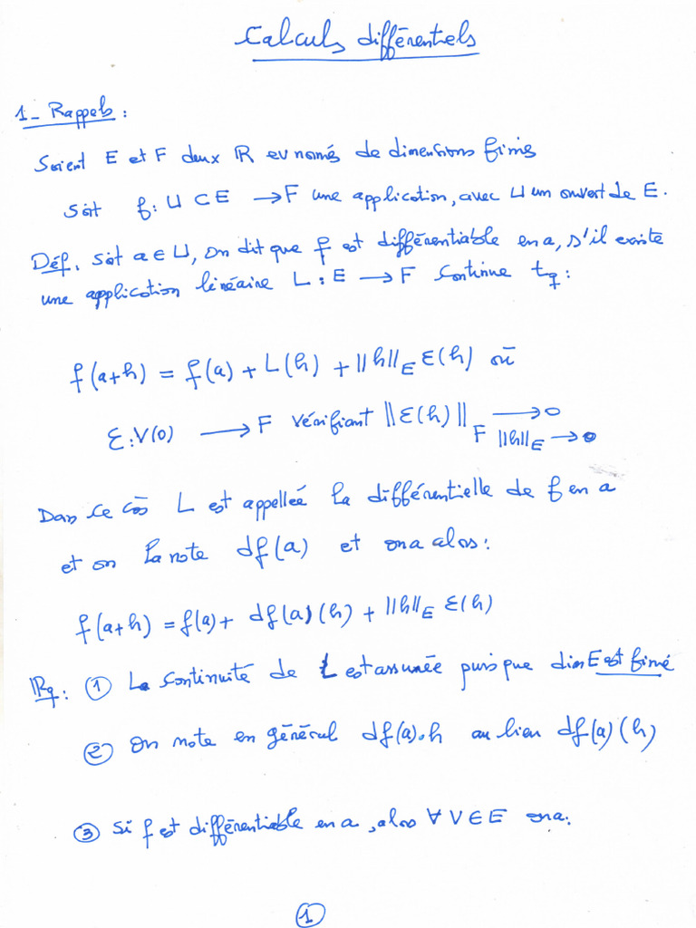 2 - Calcul Différentiel (Amine Soltani) | PDF