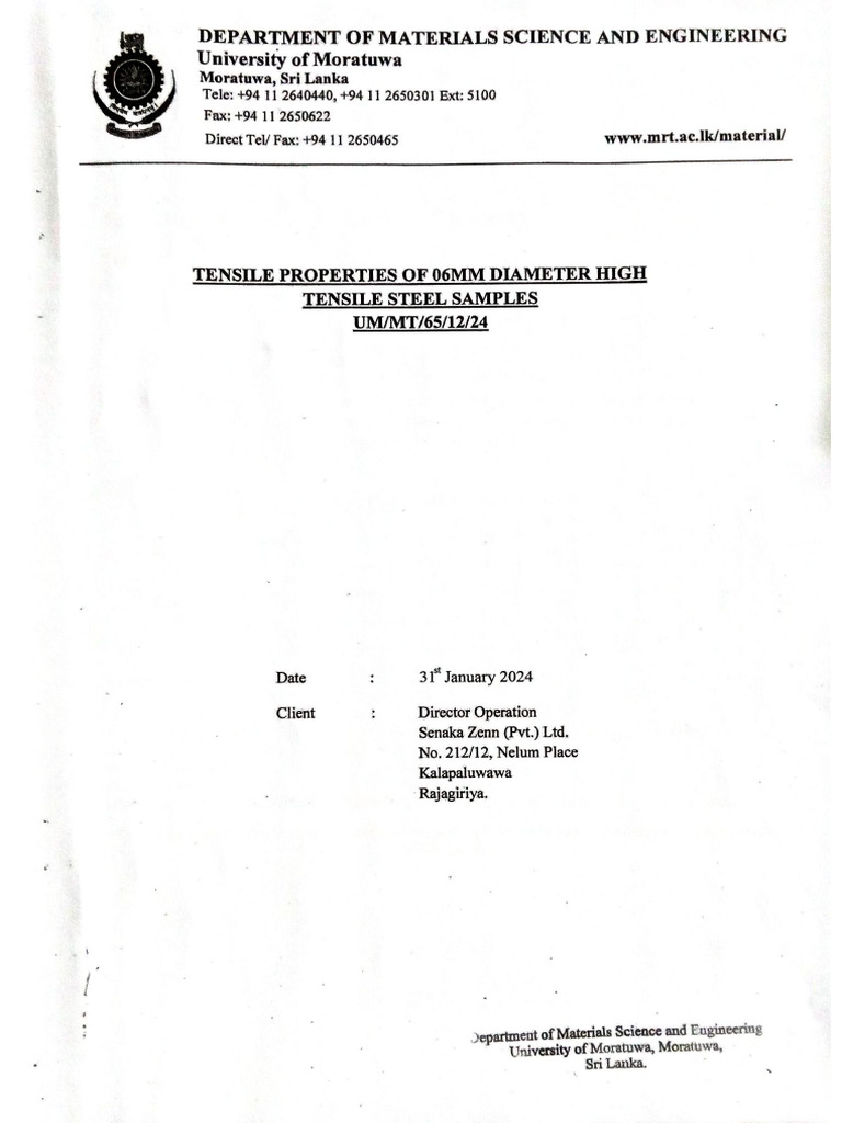 HTS Test - Carbon Steel (31.01.2024) | PDF