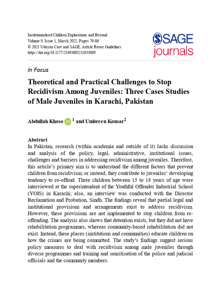 khoso-kousar-2021-theoretical-and-practical-challenges-to-stop-recidivism-among-juveniles-three ...