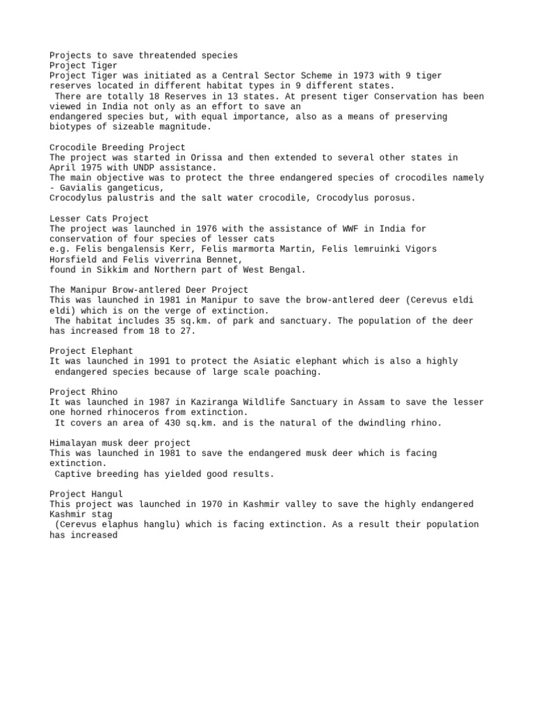 Projects For Biodiversity | PDF | Home & Garden | Science & Mathematics