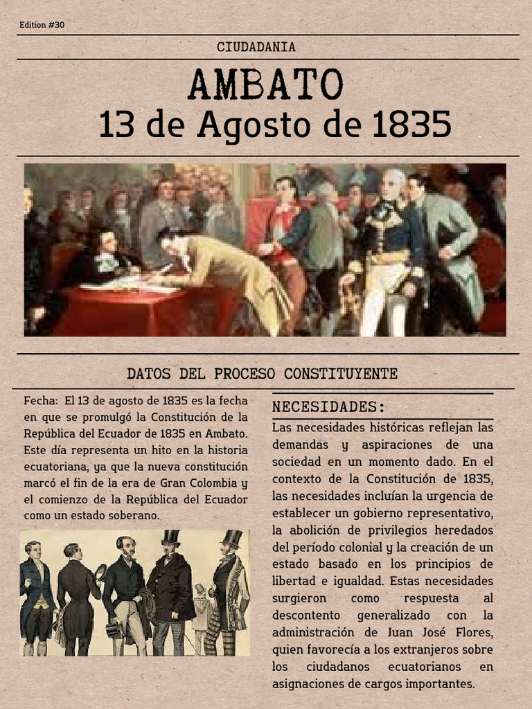 13 de Agosto de 1835 | PDF | Constitución | Ecuador