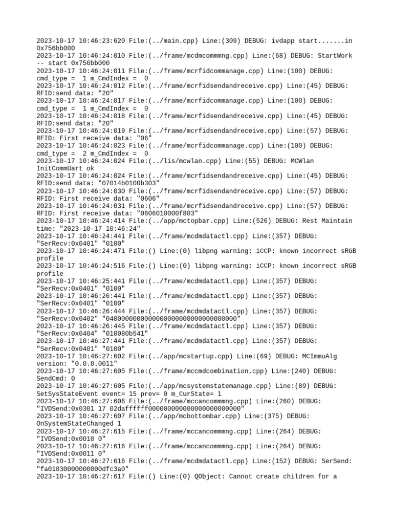 Debug Log Analysis for RFID System | PDF | Thread (Computing) | Computing