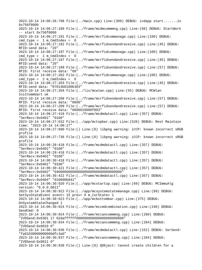 Debug Log Analysis for RFID System | PDF | Computing | Software