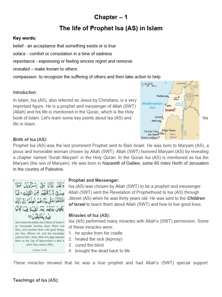 Life of Prophet Isa (AS) in Islam | PDF | Jesus In Islam | Jesus