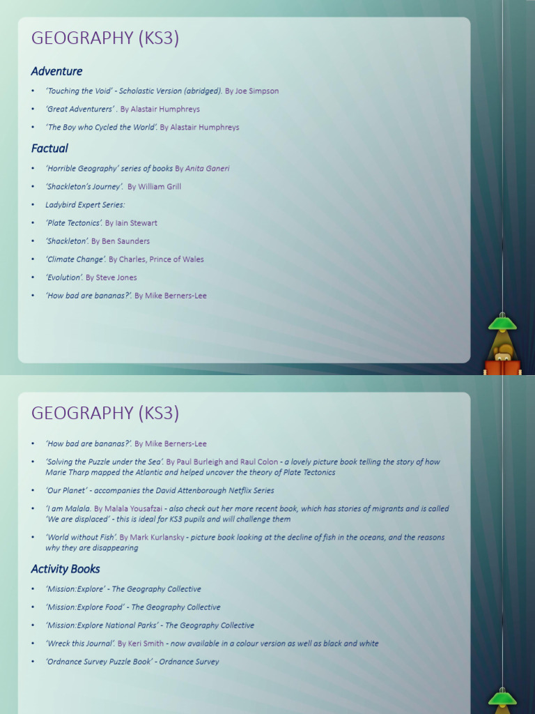 Geography Reading List PDF KS3.234611578 | PDF