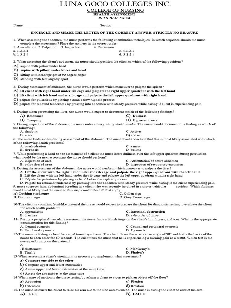 REMEDIAL EXAM SET | Download Free PDF | Anatomical Terms Of Motion | Knee