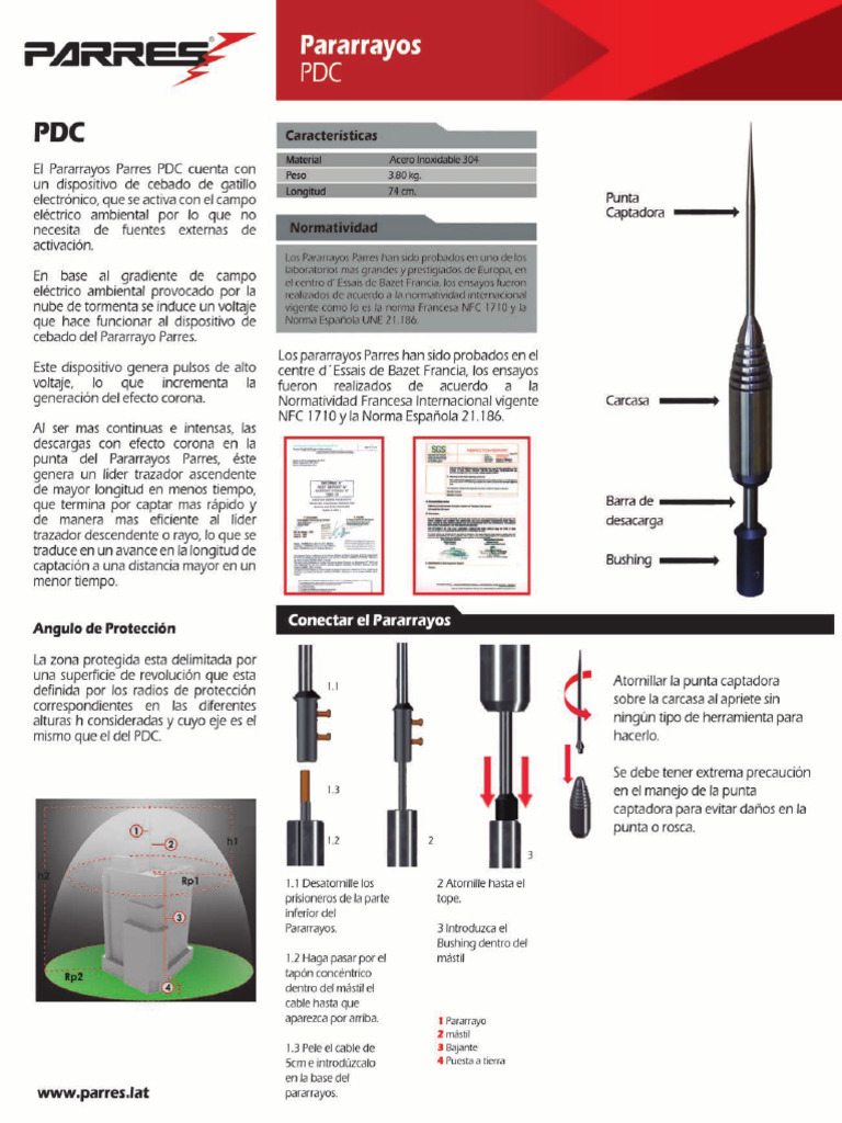 pararrayos-pdc-parres | PDF