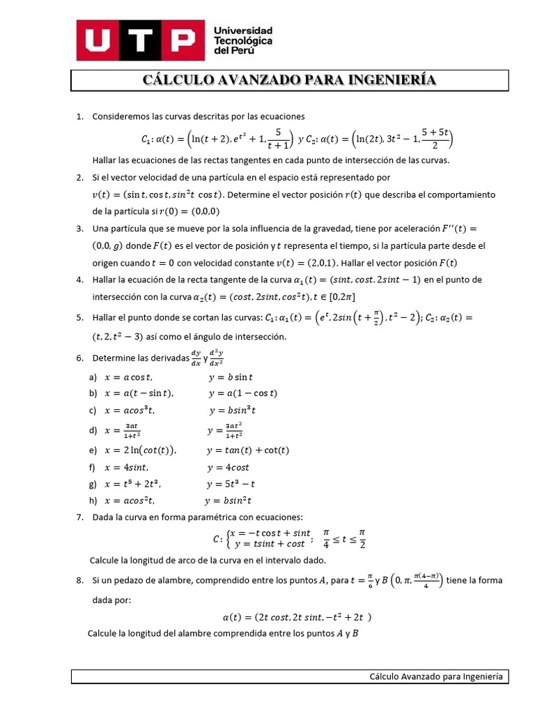 Ejercicios PC3 | PDF | Curva | Velocidad