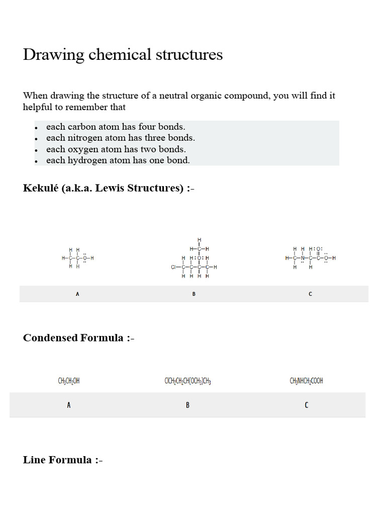 Drawing chemical structures | PDF