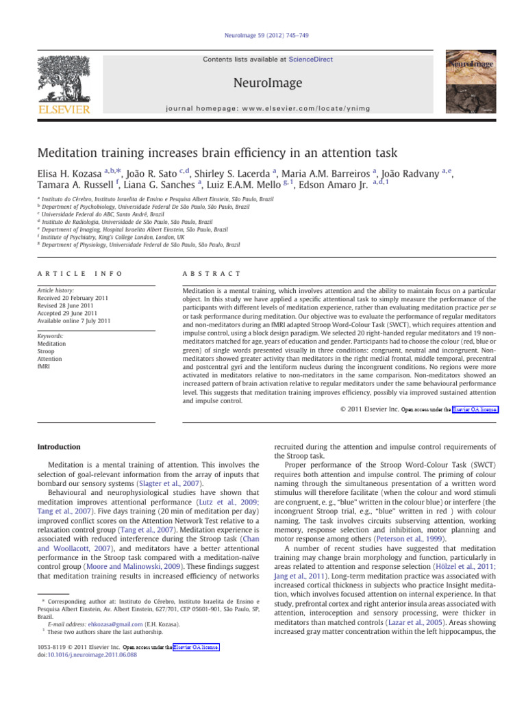 Elisa Neuroimage | PDF | Attention | Functional Magnetic Resonance Imaging