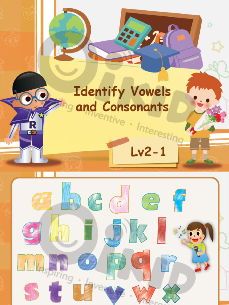 Vowel and Consonant Identification Guide | PDF | Poetry | General Fiction