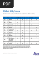 2025 India Public Holiday Schedule | PDF | Religious Holidays | Observances